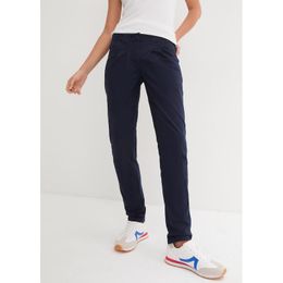 bonprix Damen bonprix Chinohose schmale Form, mit Bundfalten und praktischen Taschen 48, N-Gr