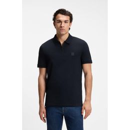 BOSS Orange Herren BOSS Orange Poloshirt &raquo;Passerzip Regular Fit Zipper&laquo; Zip Classic Stretch Pique Polo, pflegeleicht blau XXL