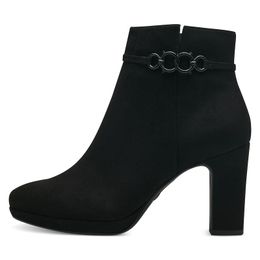 Tamaris Damen High-Heel-Stiefelette Businessschuh, High-Heel-Stiefelette mit dezenter Verzierung schwarz 40