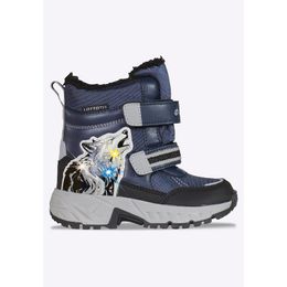 Lotto Kinder Lotto Winterboots Winterschuhe, Winterstiefel, wasserdicht & mit Blinkfunktion blau 34