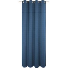 WIRTH Vorhang &raquo;Wiessee&laquo; &Ouml;sen 1 Stk. tlg. blau Jacquard, Baumwolle, Leinen, Modal 175cm, &Ouml;sen, 150cm