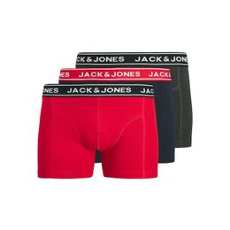 Jack & Jones Jack & Jones Herren Trunk &raquo;JACHECTOR SOLID TRUNKS 3 PACK&laquo; Packung, 3 Stk. Baumwollmischung, elastischer Bund bunt S, 3 Stk.