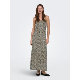Only Damen Only Maxikleid &raquo;ONLALTA S/L LONG STRAP DRESS PNT ZLO&laquo; bunt XL, N-Gr
