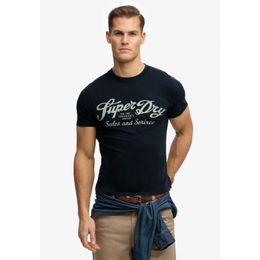 Superdry Herren Rundhalsshirt &raquo;Industry Worker Relaxed Tee&laquo; aus Baumwolle und Single Jersey, Regular Fit, mit Druck, Kurzarm schwarz XL