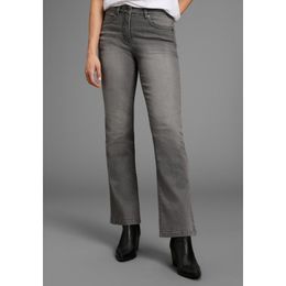 Arizona Damen Bootcut-Jeans hohe Leibh&ouml;he grau 18, K + L Gr