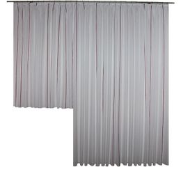 WIRTH Gardine &raquo;Betsy&laquo; Faltenband 1 Stk. tlg. Store rot Polyester 225cm, Faltenband, 600cm