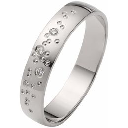 Firetti Unisex Trauring &raquo;Schmuck Geschenk Gold 375 Hochzeit Ehering "LIEBE" Sterne&laquo; Made in Germany, wahlweise mit oder ohne Brillanten wei&szlig; 23, 0,03 
