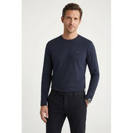 JOOP! Joop Jeans Herren Langarmshirt &raquo;JJJ-33Alphis-L&laquo; mit Logostickerei blau L