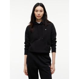Tommy Jeans Damen Kapuzensweatshirt &raquo;TJW REG S FLAG HOODIE&laquo;, mit Logo-Flag, Regular Fit schwarz M (38)