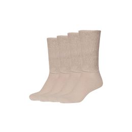 Camano Damen Diabetikersocken &raquo;comfort&laquo; 4 Paar tlg. mit besonders Venen-freundlichem Material beige 35-38