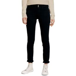 Tom Tailor Damen Tom Tailor Skinny-fit-Jeans &raquo;Alexa Skinny&laquo; mit Doppelknopf-Verschluss schwarz 28, L&auml;nge 32