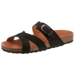 VERBENAS Damen VERBENAS Pantolette &raquo;RUBI SERRAJE&laquo; Sommerschuh, Hausschuh, Urlaubsschuh mit verstellbarer Schnalle 40
