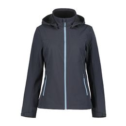 Icepeak Damen Softshelljacke &raquo;Icepeak BRENHAM&laquo; mit Kapuze Winddicht & Wasserabweisend & Atmungsaktiv schwarz 46