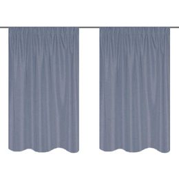 Vorhang &raquo;MAITE&laquo; Multifunktionsband 2 Stk. tlg. blau Polyester 145cm, Multifunktionsband, 135cm