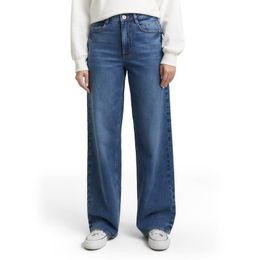 Tom Tailor Damen Tom Tailor Weite Jeans im Four-Pocket Style blau 31, L&auml;nge 32