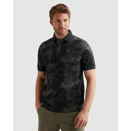 PME-Legend Pme Legend Herren PME LEGEND Poloshirt &raquo;Short sleeve polo printed two tone pique&laquo; mit Logo Stickerei M