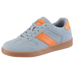 Aniston Shoes Damen Aniston SHOES Sneaker Freizeitschuh, Halbschuh, Schn&uuml;rschuh im Retro-Look blau 37