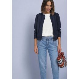 Street One Damen Street One Sweatjacke Langarm Jacke im Silk-Look mit Zipper 38