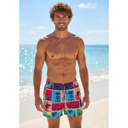 John Devin Herren Badeshorts mit Fotoprint-Design bunt XL, N-Gr