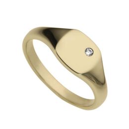 Firetti Damen Diamantring &raquo;Schmuck Geschenk Gold 333 Damenring Goldring Siegelring Diamant&laquo; mit Brillant gold 17, 0,02 P2 = erkennbare Einschl&uuml;sse, 