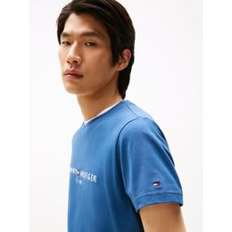 Tommy Hilfiger Herren T-Shirt &raquo;TOMMY LOGO&laquo; aus reiner Baumwolle blau XXL
