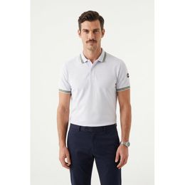 COLMAR Herren Poloshirt Stretch-Piqu&eacute;, Regular Fit, Baumwollmix wei&szlig; L