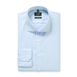 OLYMP Herren OLYMP Langarmhemd &raquo;No 6 six&laquo; gestreift, Businesshemd, super slim fit, Royal Kentkragen blau 42, N-Gr