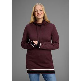 Kangaroos Damen Kangaroos Schalkragenpullover mit hohem Schalkragen auch in gro&szlig;en Gr&ouml;&szlig;en rot 52/54