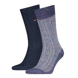 Tommy Hilfiger Herren Socken &raquo;TH MEN SOCK 2P MOULINE NAPPY HERRINGBONE&laquo; 2 Paar blau 39-42