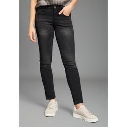 Kangaroos Damen Kangaroos Relax-fit-Jeans &raquo;RELAX-FIT HIGH WAIST&laquo; kn&ouml;chelfreie Schnittform, krempelbare Beinabschl&uuml;sse schwarz 50, N-Gr