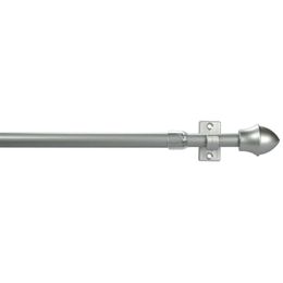 Liedeco Scheibenstange &raquo;Paradiso&laquo; &Oslash; 12 mm 1 l&auml;ufig-l&auml;ufig ausziehbar silber Kunststoff, Metall L: 55cm - 85cm &Oslash; 12mm, 1 l&auml;ufig