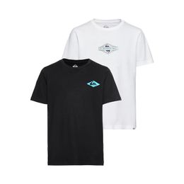 Quiksilver Jungen T-Shirt &raquo;CAPTION WRECKERS PACK YOUTH&laquo; 2 tlg. Kurzarm-Design, 2er-Pack, aus Baumwolle, in den Gr&ouml;&szlig;en 10 bis 16 10 (134/140)