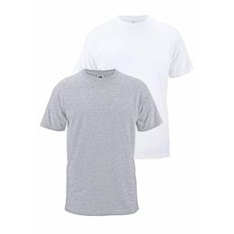 Fruit of the Loom Herren Fruit of the Loom T-Shirt Packung, 2 Stk. aus reiner Baumwolle grau XL (56/58)