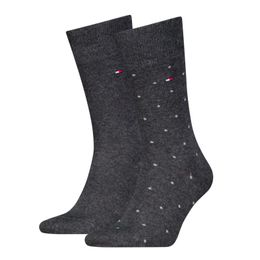 Tommy Hilfiger Herren Socken &raquo;TH MEN SOCK 2P DOT&laquo; 2 Paar, 2 Paar tlg. mit klassischer Markenpr&auml;gung schwarz 43-46