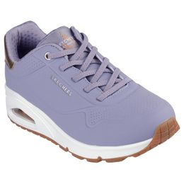 Skechers Damen Slip-On Sneaker &raquo;UNO SHIMMER AWAY&laquo; Slipper, Freizeitschuh, Plateausneaker mit modischem Keilabsatz lila 36