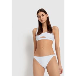 Lscn By Lascana Damen LSCN by LASCANA Bustier-Bikini-Top &raquo;Gina&laquo; mit Cut-Out vorne wei&szlig; 32, Cup A/B