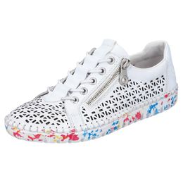 Rieker Damen Slip-On Sneaker , Halbschuh, Freizeitschuh, Schlupfschuh mit Gummizug bunt 42