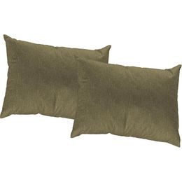 WIRTH Dekokissen &raquo;Torbole&laquo; Kissenh&uuml;lle ohne F&uuml;llung, 2 St&uuml;ck gr&uuml;n Baumwolle, Polyester B/L: 40cm x 40cm, 2 Stk.
