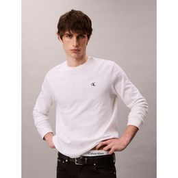Calvin Klein Jeans Herren Langarmshirt &raquo;LS EASY MONOGRAM TEE&laquo; Mit Rundhalsausschnitt, regular fit wei&szlig; XL