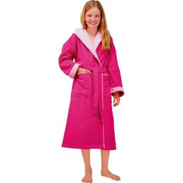 Egeria Kinderbademantel &raquo;Calypso&laquo; 1 Stk. mit Kapuze, Doubleface Optik, 100 % Baumwolle pink Walkfrottee 164/170 L: 120cm