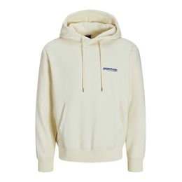JACK & JONES Sweatshirt 'JCOUnion' male size S Cream / Royal blue