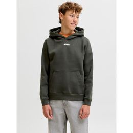 Jack & Jones Jack & Jones Junior Herren Kapuzensweatshirt &raquo;JCOCLUB BACK SCRIPT SWEAT HOOD SN JNR&laquo;, Baumwollmischung, locker geschnitten 140