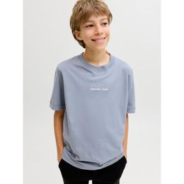 Jack & Jones Jack & Jones Junior Jungen T-Shirt &raquo;JORNORREBRO EMB TEE SS CN NOOS JNR&laquo; Baumwolle, relaxed fit, Kurzarm blau 176
