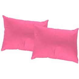 WIRTH Dekokissen &raquo;Janine&laquo; Kissenh&uuml;lle ohne F&uuml;llung, 2 St&uuml;ck pink Polyester B/L: 40cm x 40cm, 2 Stk.