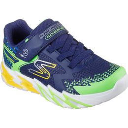 Skechers Jungen Slip-On Sneaker &raquo;FLEX-GLOW 3.0&laquo; Sneaker, Klettschuh, Kindergartenschuh mit auff&auml;lliger Sohle blau 28