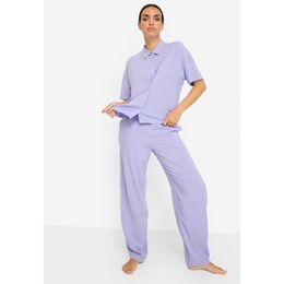 Lscn By Lascana Damen LSCN by LASCANA Pyjama Set, 2 mit weiter Ballon-Hose 48