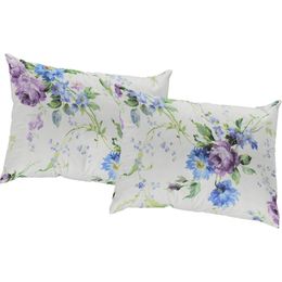 WIRTH Dekokissen &raquo;MONTROSE&laquo; Kissenh&uuml;lle ohne F&uuml;llung, 2 St&uuml;ck lila Polyester B/L: 40cm x 40cm, 2 Stk.