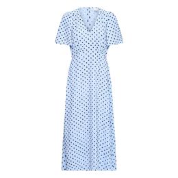 Ichi Kleid 'IHZabby' Damen Gr&ouml;&szlig;e 38 himmelblau / schwarz Sommerkleid
