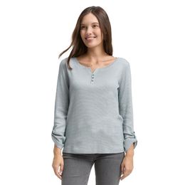 Tom Tailor Damen Tom Tailor Henleyshirt mit Turn-Up-Arm XXL