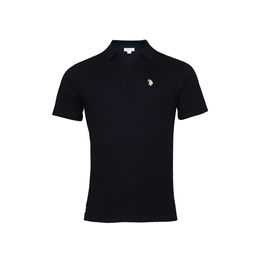 U.S. Polo Assn. Poloshirt 'Knopflos' Herren Gr&ouml;&szlig;e L schwarz